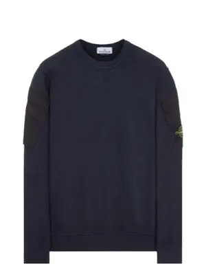 Stone Island Compass Patch Crewneck Sweatshirt - Blue
