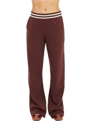 The Upside Toluca Striped Waist Pants - Cocoa