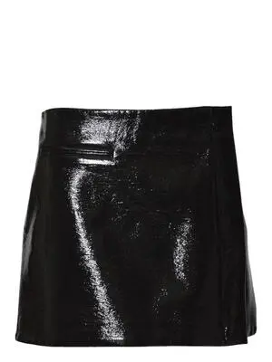 COURREGES Patent Midi Skirt - Black