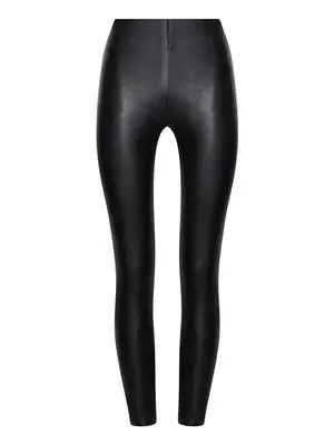 Wolford Leather-paneled Leggings - Black