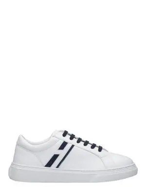 Hogan Lace-up Sneakers With Logo Detail - White