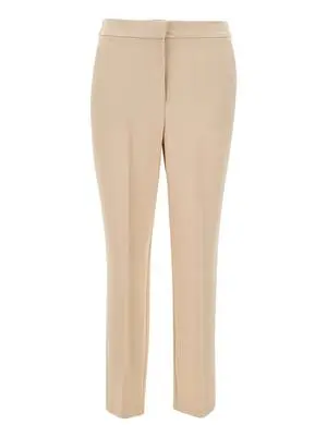 KAOS Capri Creased Pants - Nude