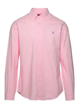 Polo Ralph Lauren Logo Embroidered Buttoned Shirt - Pink
