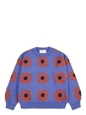 BOBO CHOSES Kaleidoscope Printed Jacquard Pullover - Purple
