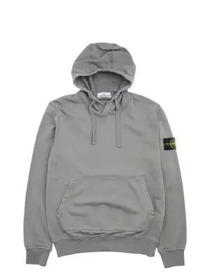 Stone Island Long-sleeved Hooded Sweatshirt With Drawstring - Gray