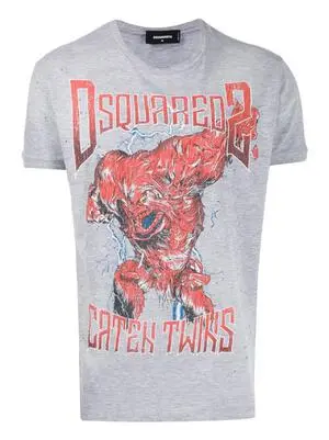 Dsquared2 Pattern Printed T-shirt - White