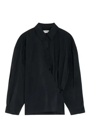 LEMAIRE Lemaire Lapel Long-Sleeved Shirt Black