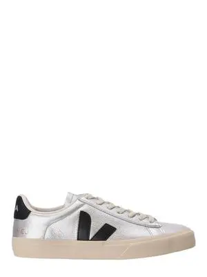 VEJA Metallic Effect Sneakers - Silver/black