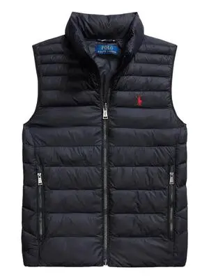 Polo Ralph Lauren Puffer Vest With Zipper Pockets - Poloblack-