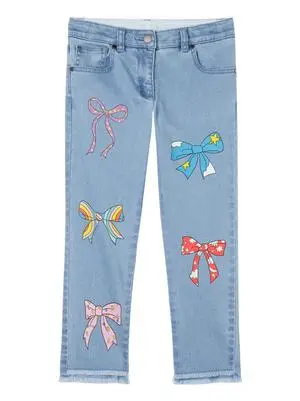 Stella McCartney Belt Loop Jeans With Bow Embellishments - Blue