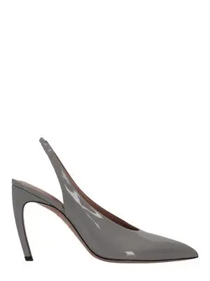 Attico Pointed-toe High-heeled Slingback Sandals - Grey
