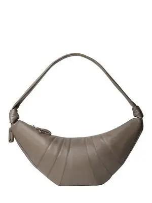 LEMAIRE Lemaire Croissant Smooth Leather Bag Gray