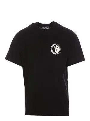 Versace Logo-print Cotton T-shirt - Black