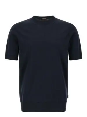 Hugo Boss Short-sleeve Knitted Jumper - Black
