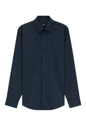 Hugo Boss Patterned Shirt - Blue Pattern