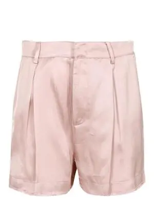 N.21 N21 Powder High-Waisted Tailored Shorts With Frayed Hem