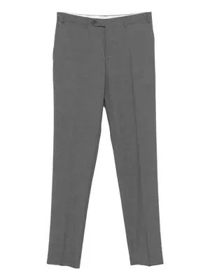 Canali Tailored Trousers With Button Detail - Gray