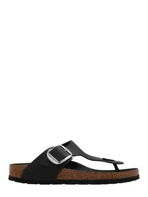 BIRKENSTOCK Logo Thong Sandals With Adjustable Clasp - Black
