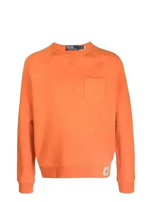 Polo Ralph Lauren Patch Pocket Crewneck Sweatshirt - Orange