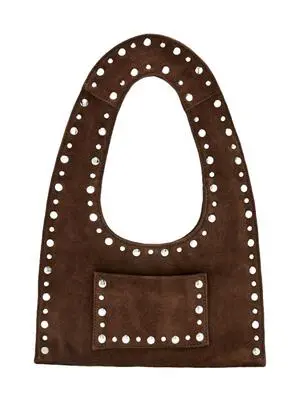 Gimaguas Studded Shoulder Bag - Brown