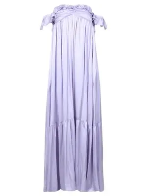ANIYE BY Off-shoulder Ruffled Maxi Dress - Lavender