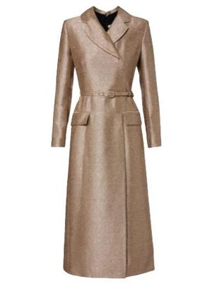 EMILIA WICKSTEAD Kalonice Belted Sequined Tweed Maxi Dress - Brown