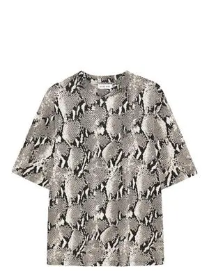 ANINE BING Washed Python Print Relaxed Fit T-shirt - Washed Python Pattern