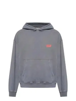 American Vintage Plizzy Hoodie With Graphic Print - Gray