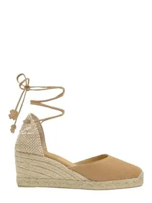 CastaÑer Castaner Carina Suede Espadrille Wedge Toasted