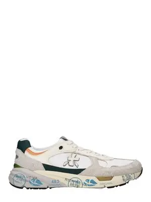 Premiata Premiata Lace-Up Sneakers With Logo Detailing White