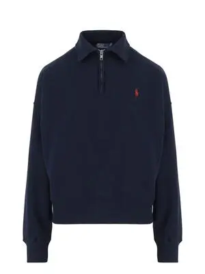Polo Ralph Lauren Zip Embroidered Sweatshirt - Black