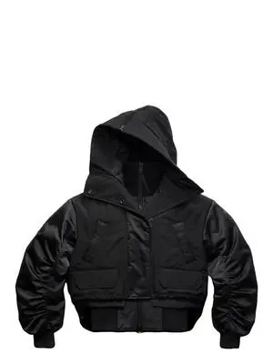 Canada Goose Cropped Hooded Bomber Jacket - Black