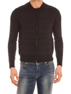 Emporio Armani Long Sleeve Casual Jacket With Zip Closure - Black