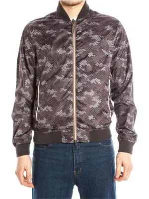 Emporio Armani Long Sleeve Casual Bomber Jacket - Grey