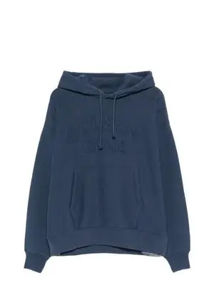 StÜssy Long-sleeved Hooded Sweatshirt With Drawstring - Blue