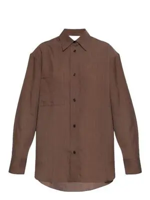 Studio Nicholson Leto Striped Shirt - Brown