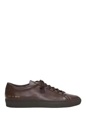 COMMON PROJECTS Leather-panelled Lace-up Sneakers - Brown