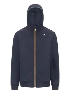 K-WAY Rainer Spacer Fleece Zip-up Hooded Jacket - Black