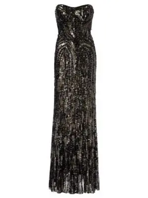 JENNY PACKHAM Jenny Packham Embellished Bustier Gown