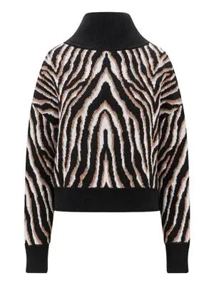 ERIKA CAVALLINI Erika Cavallini Patterned Intarsia Wool-Blend Jumper