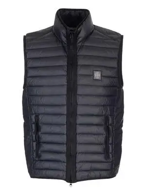 Stone Island Logo Patch Puffer Vest - Blue