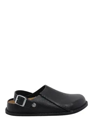 BIRKENSTOCK Lutry Buckled Mules - Black