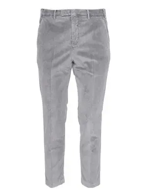 PT TORINO Corduroy Straight-leg Trousers - Gray