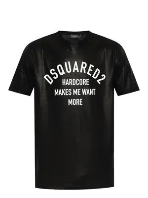 Dsquared2 Logo Printed Crewneck T-shirt - Black