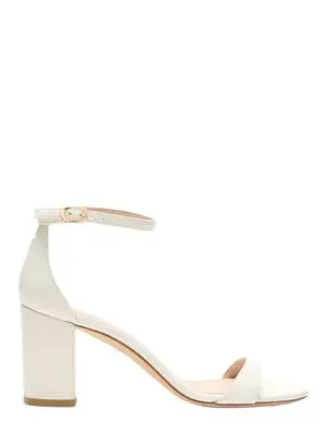 STUART WEITZMAN Nudist Block 75 Sandals - Cream