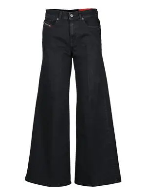 DIESEL® Five-pocket Wide Leg Jeans - Black