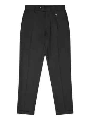 ANTONY MORATO Slim Fit Stretch Viscose Blend Twill Trousers - Black