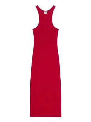 COURREGES Courrèges 90s Ribbed Knitted Dress - Ruby Colour