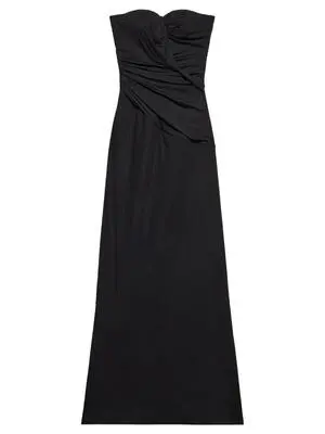 BLUMARINE Blumarine Strapless Maxi Dress With Pleated Detail