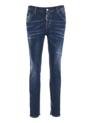 Dsquared2 Distressed Mid-rise Jeans - Blue